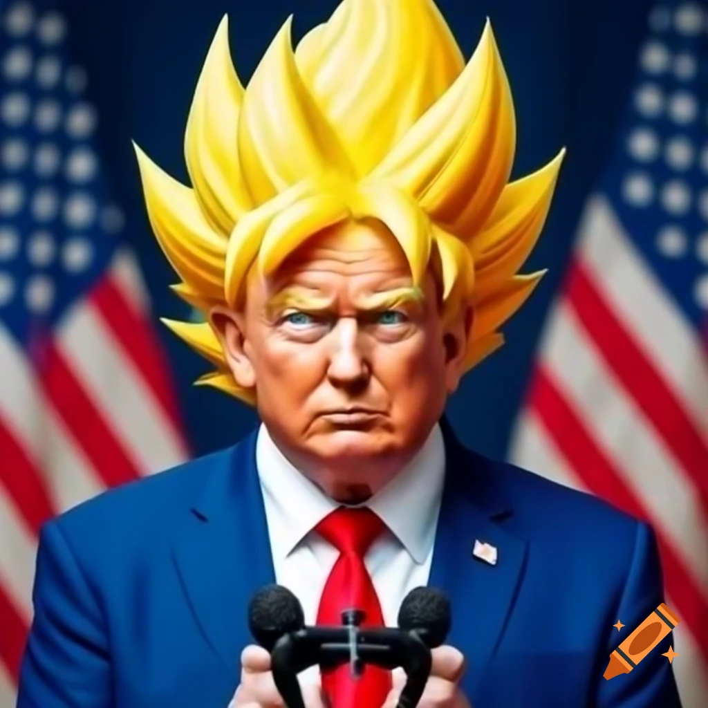 Super Saiyan character inspired by Donald Trump on Craiyon