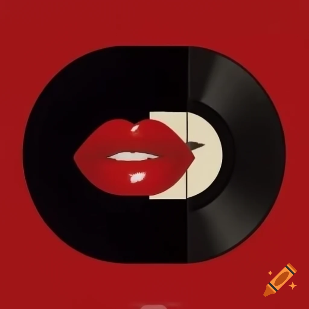 Album cover featuring 'Living Pretty' text with red kiss concept in ...