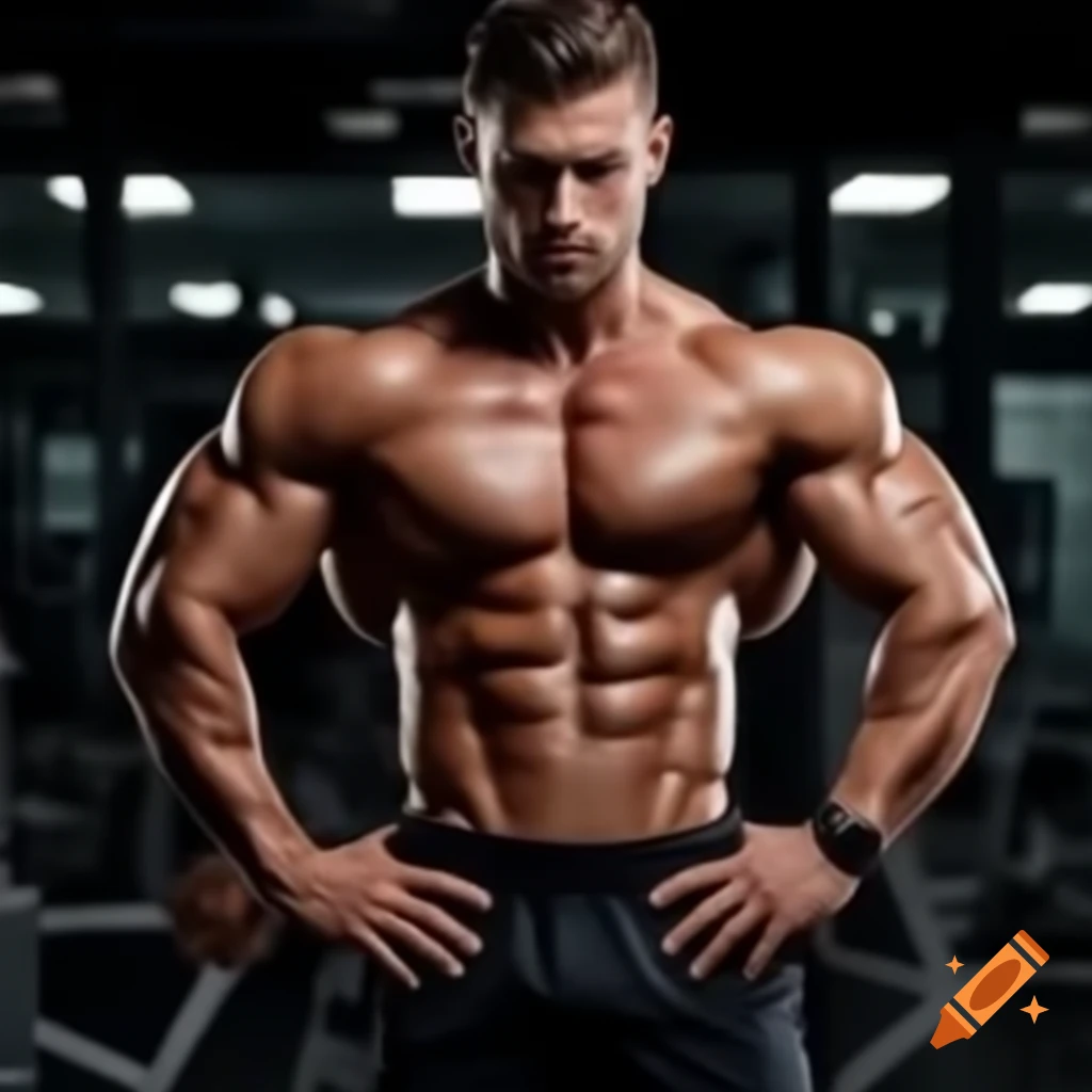 Athletic man showcasing fitness and strength on Craiyon