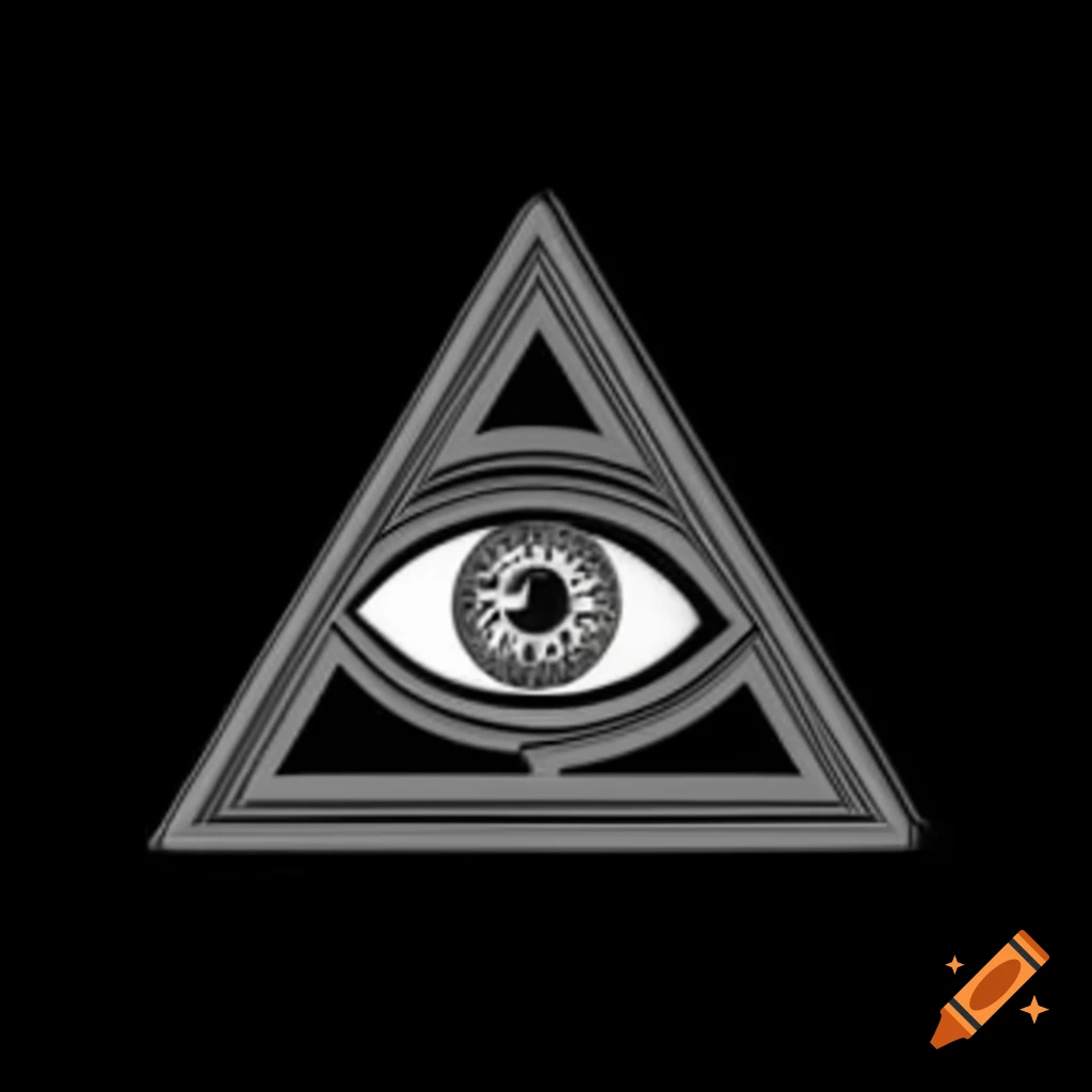 Triangle with eye inside symbol design on Craiyon