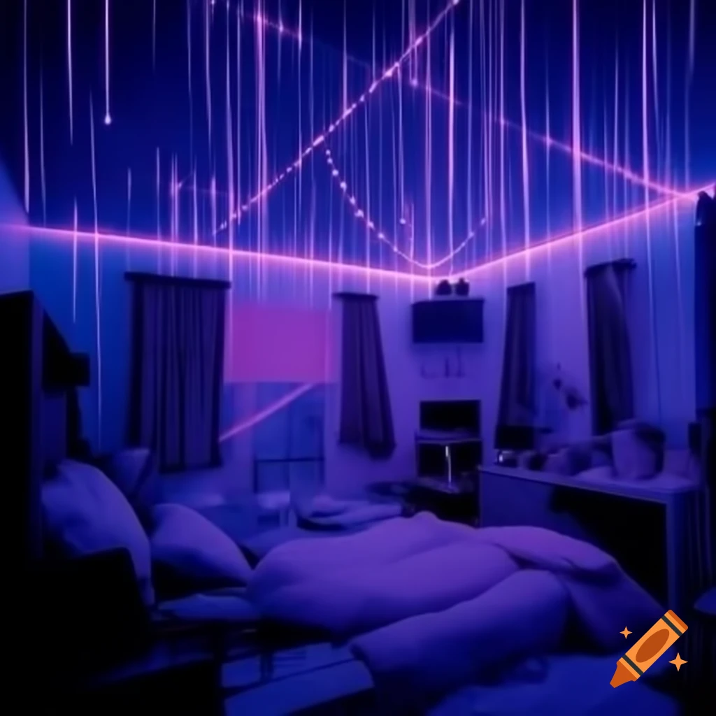 Young streamer's room with gaming setup and vibrant decor on Craiyon