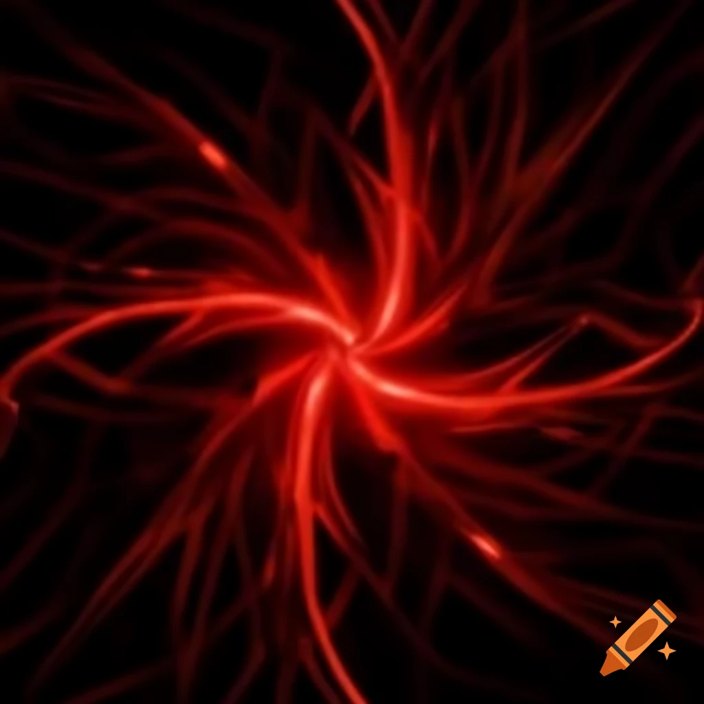 Magical realm with red and black domain expansion and parallel lines on ...