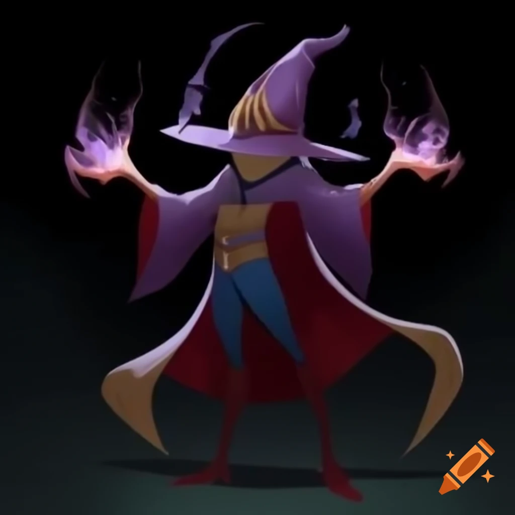 Ominous spider mage in flowing robes wielding eldritch energies on Craiyon