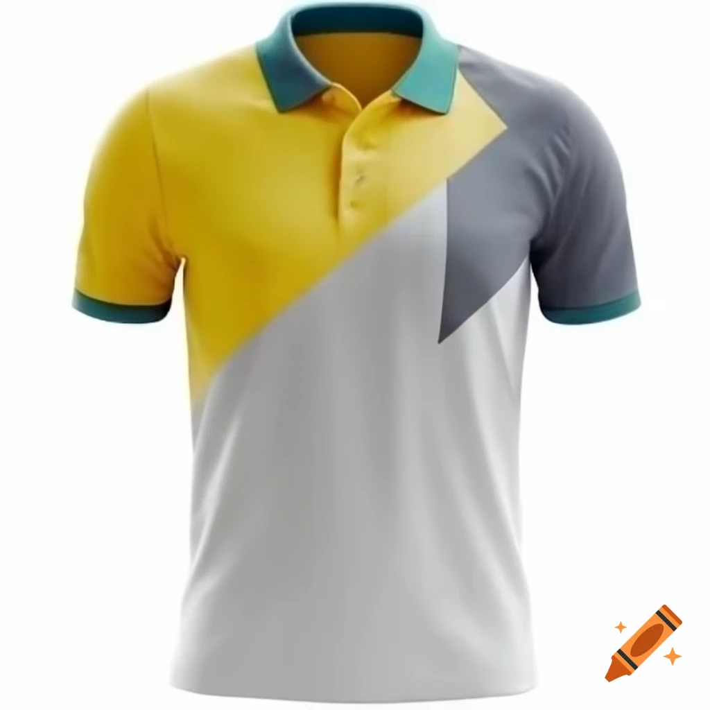 Sublimation polo shirt design for band corps in yellow, gray, and white ...