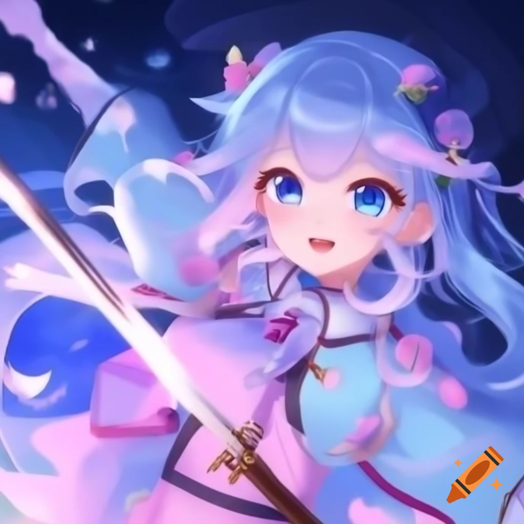 Anime character with big expressive eyes and soft, innocent expression ...