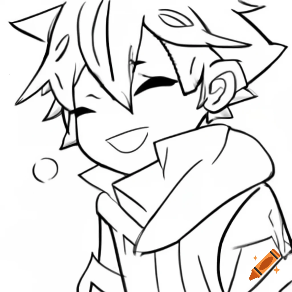 Niko character from Oneshot in quick black and white digital ink ...