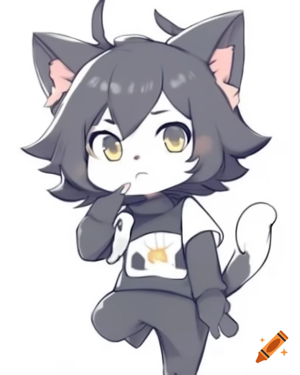 Anthro cat boy in kemono anime style on Craiyon