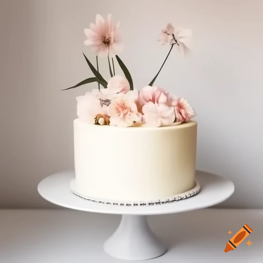 Delicious vanilla cake wall with a smooth texture on Craiyon