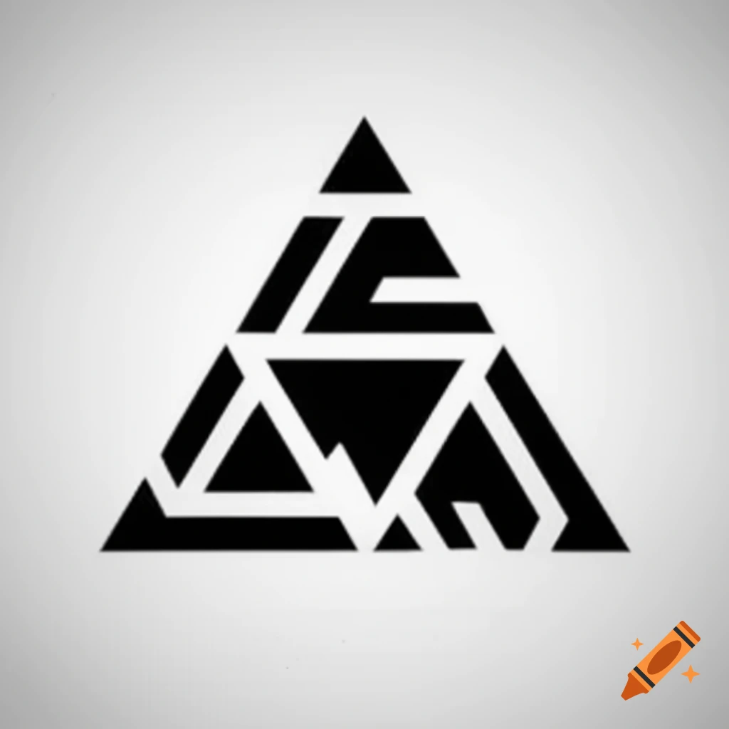 Geometric triangle logo representing an orcish cult on Craiyon