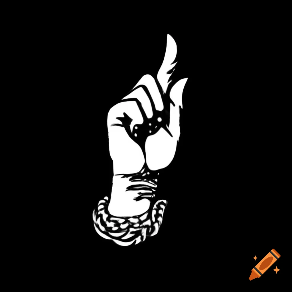 Hand holding Cuban link chain against black background on Craiyon