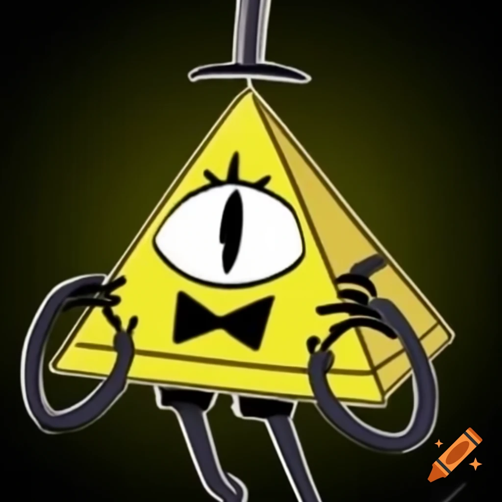 Bill cipher character from gravity falls on Craiyon