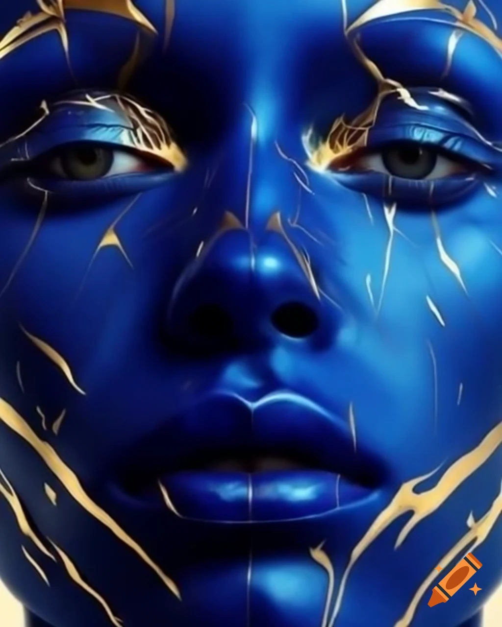 Skin design featuring deep cobalt blue with gold streaks, inspired by ...