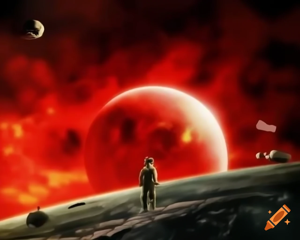 Vintage Soviet propaganda poster featuring space themes on Craiyon