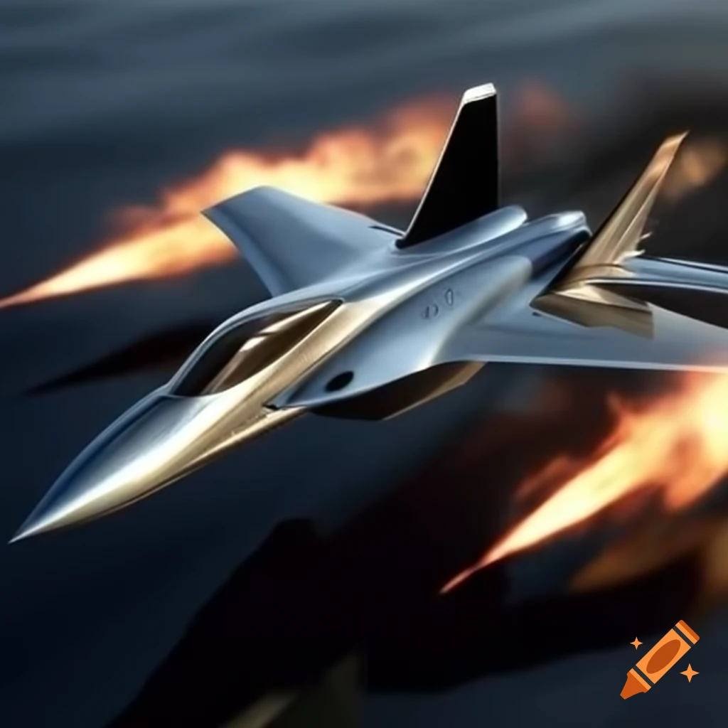 Sleek silver F-5 Tiger jet with powerful engines ready for supersonic ...