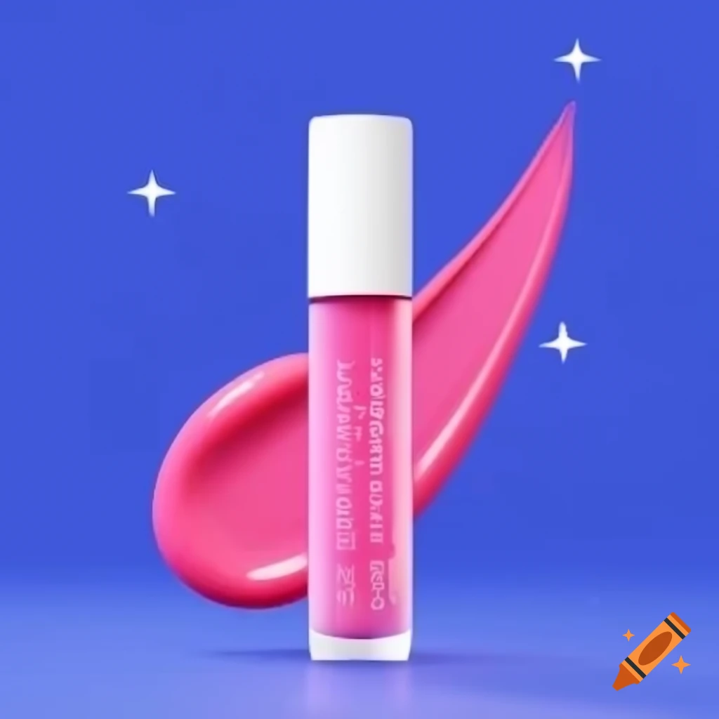 Stylized illustration of baby pink lip gloss symbolizing charisma with ...