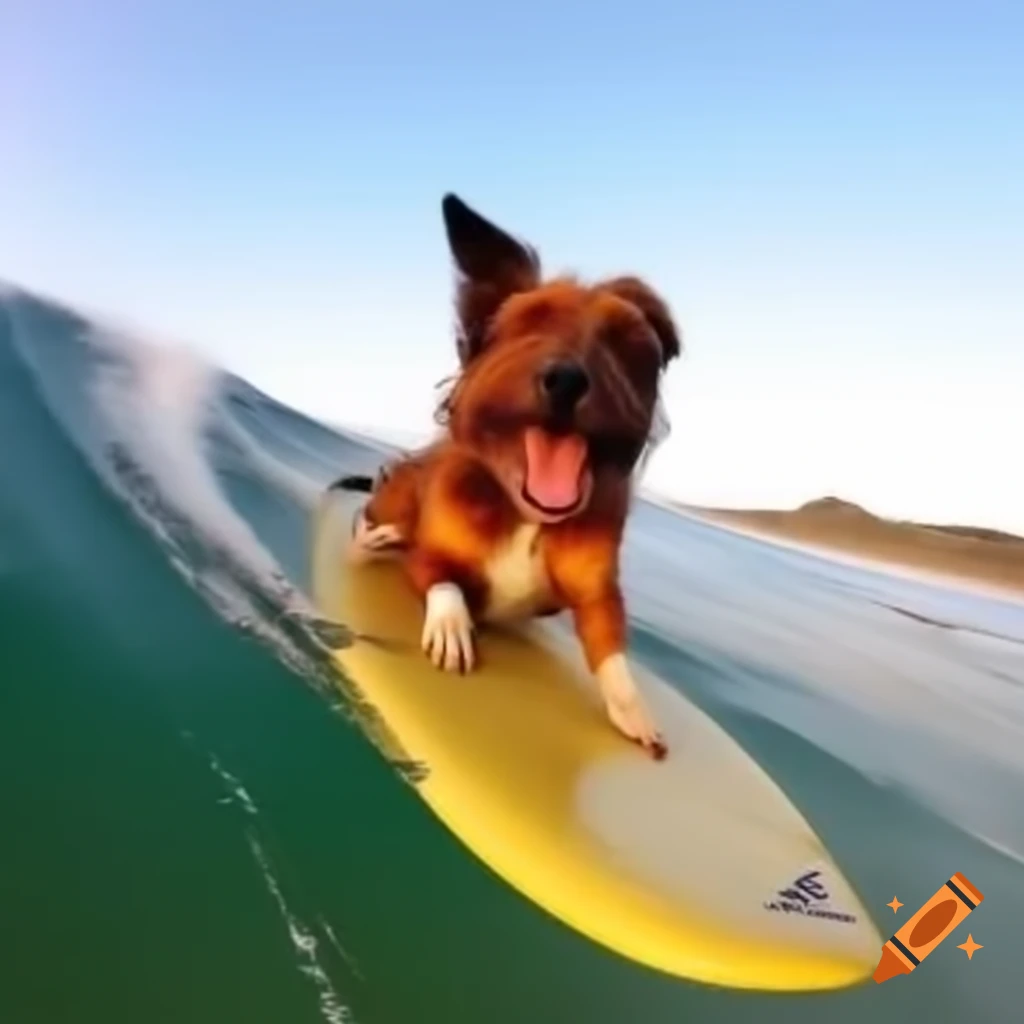 Squirrel surfing on a surfboard on Craiyon