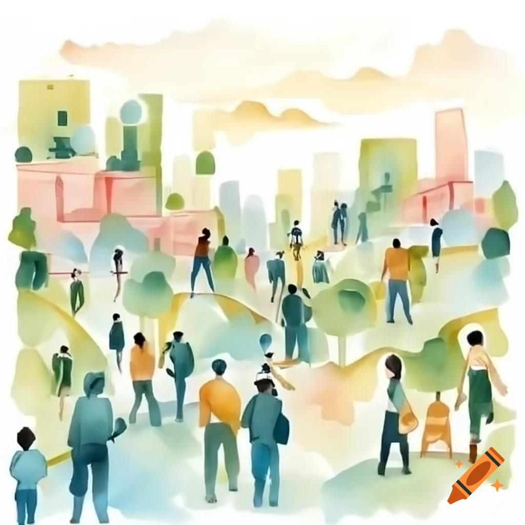 Vibrant cityscape showcasing community-driven urban planning for ...