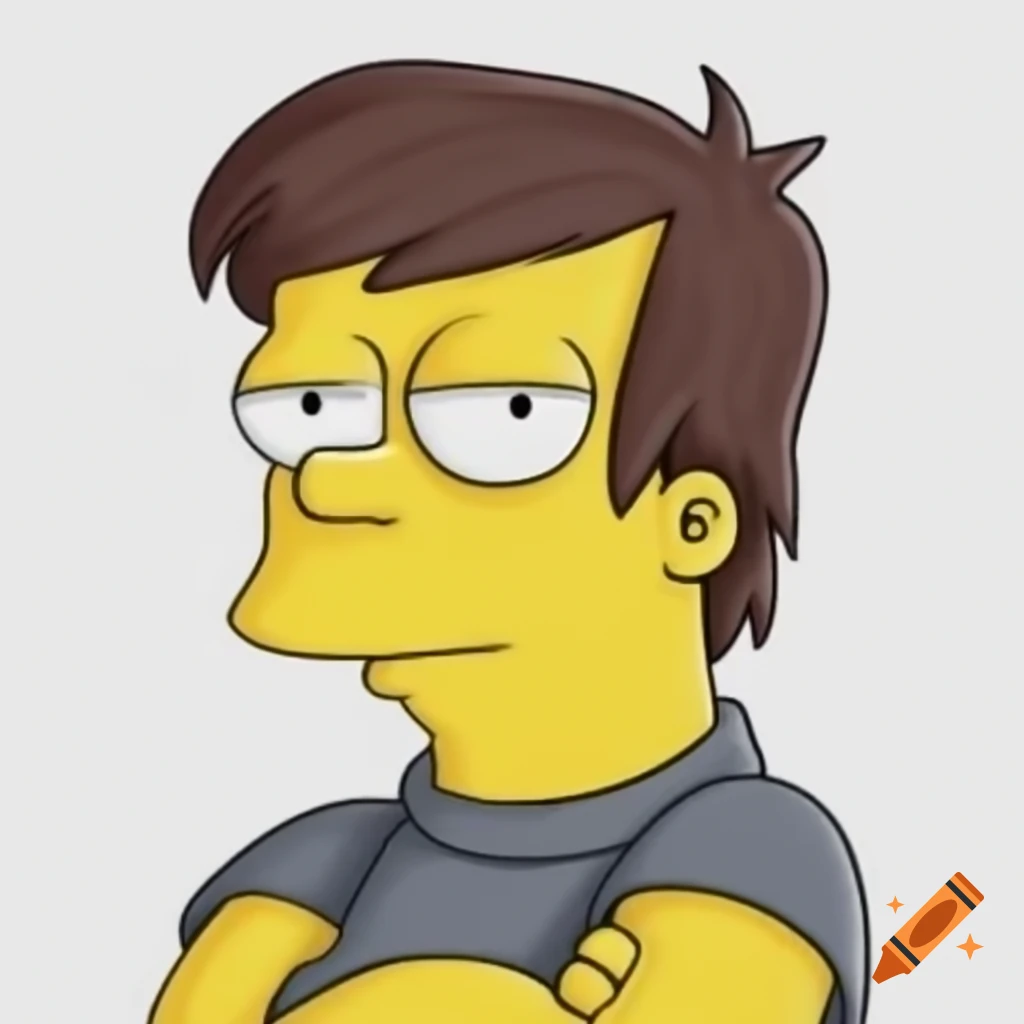 Muscular character with dark brown hair and stubble in The Simpsons ...