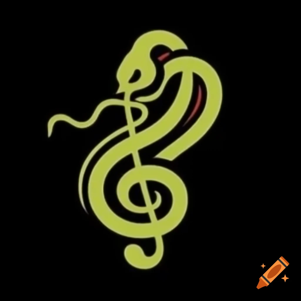 Logo featuring a snake shaped like a musical note for a youth musical ...