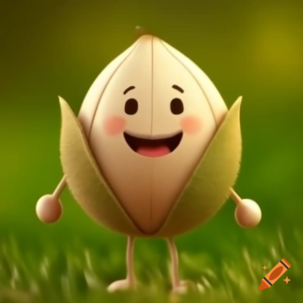 Smiling hazelnut wearing shorts on Craiyon