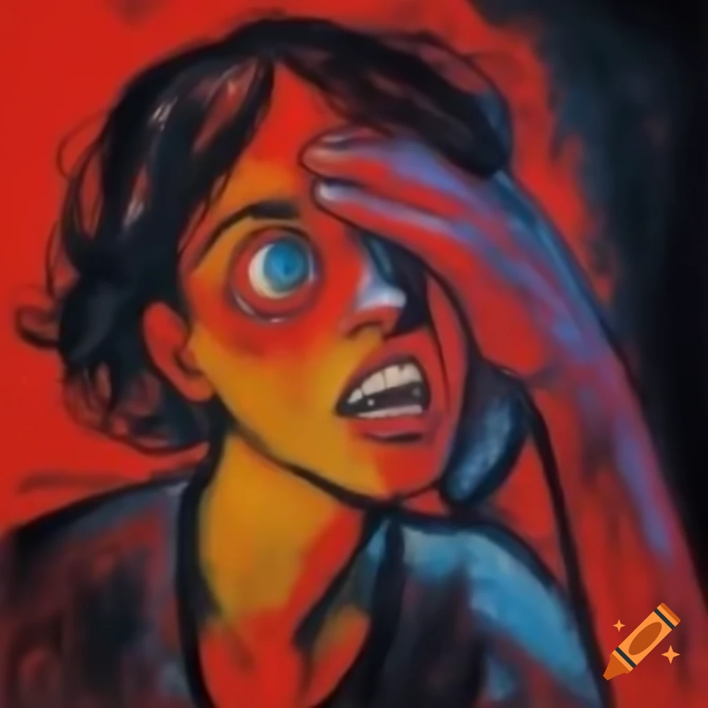 Expressionist artwork exploring themes of insanity and discomfort with ...