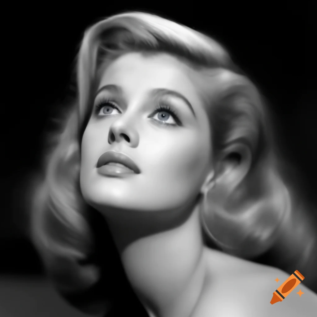 Hyper-realistic black and white photograph of a european hollywood ...