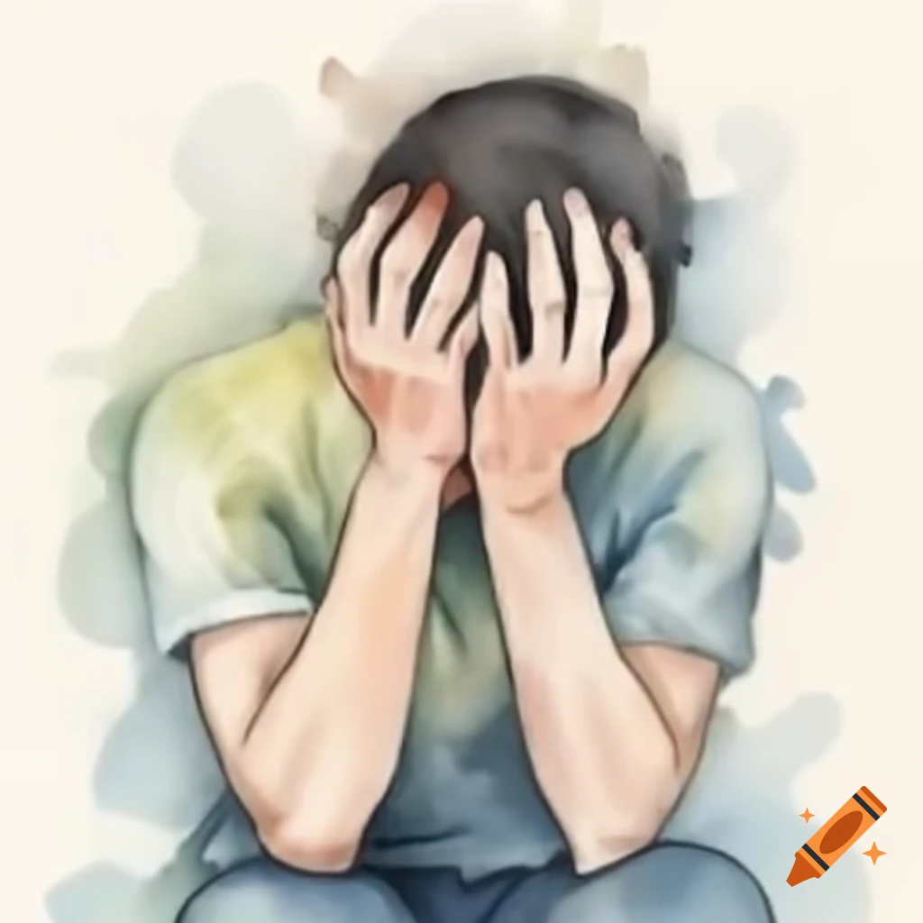 Emotional scene of a man being comforted while crying on Craiyon