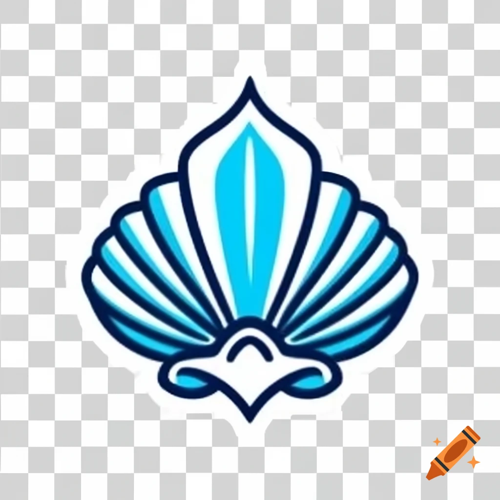 Elven logo featuring clam and fleur de lis design on Craiyon