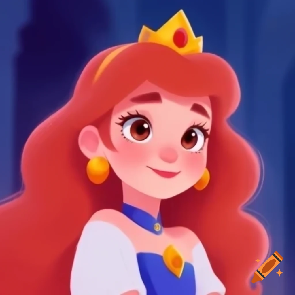 Animated princess character on Craiyon