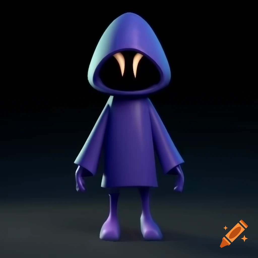 3D model of a void character on Craiyon