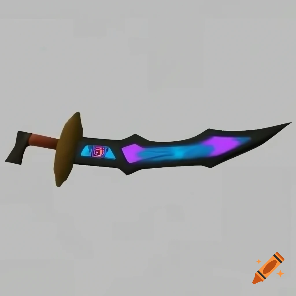 Curved rune scimitar featuring soul rune logo from old school runescape ...