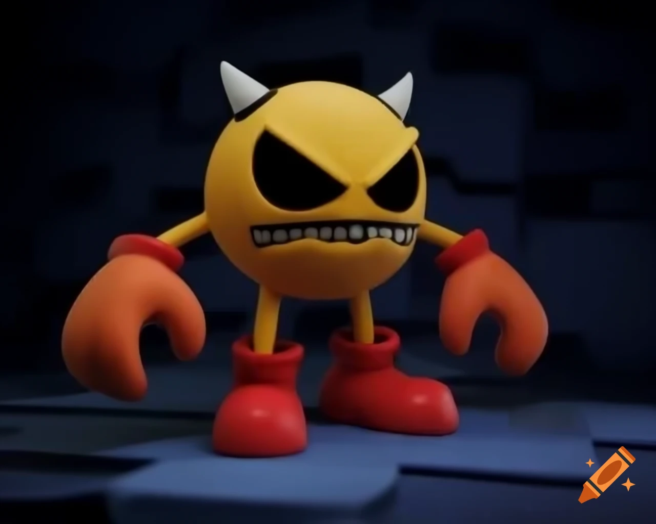 Pacman character in vibrant colors on Craiyon