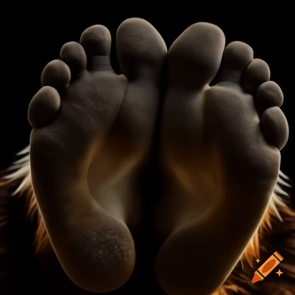 Close-up view of the feet of Shadow the Hedgehog on Craiyon