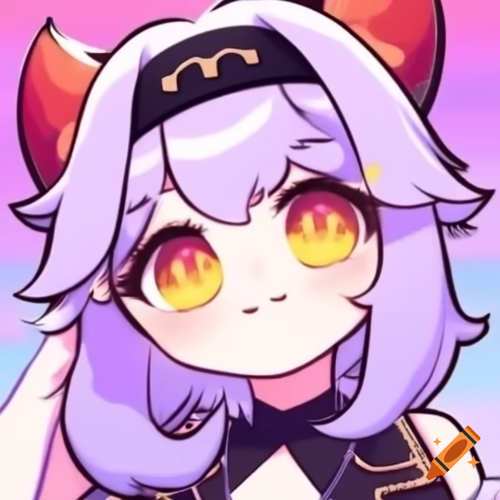 VTuber character with vibrant colors and dynamic pose on Craiyon