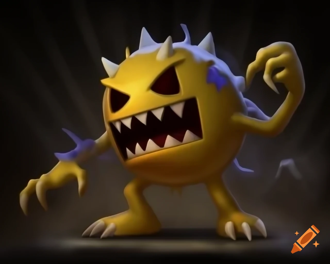 Iconic Pac-Man character from classic video game on Craiyon
