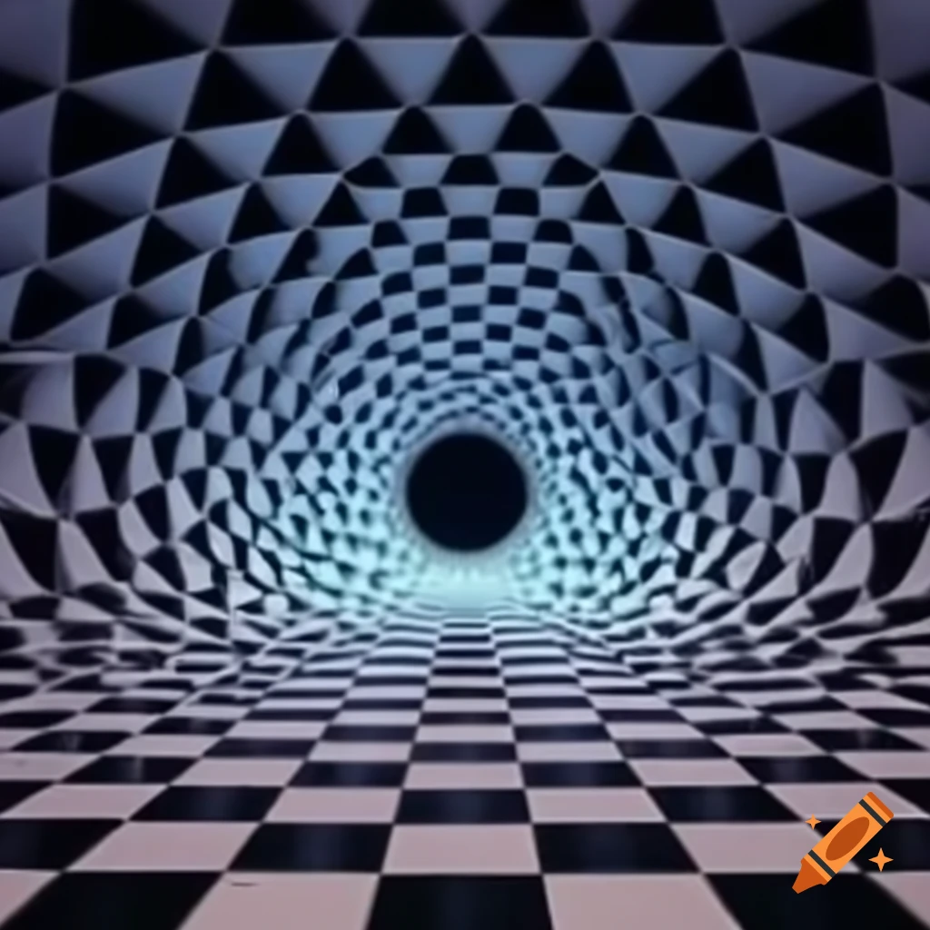 Hyperbolic expansive space depicting bending space-time with ...