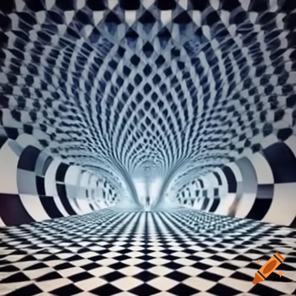 Hyperbolic expansive space depicting bending space-time with ...