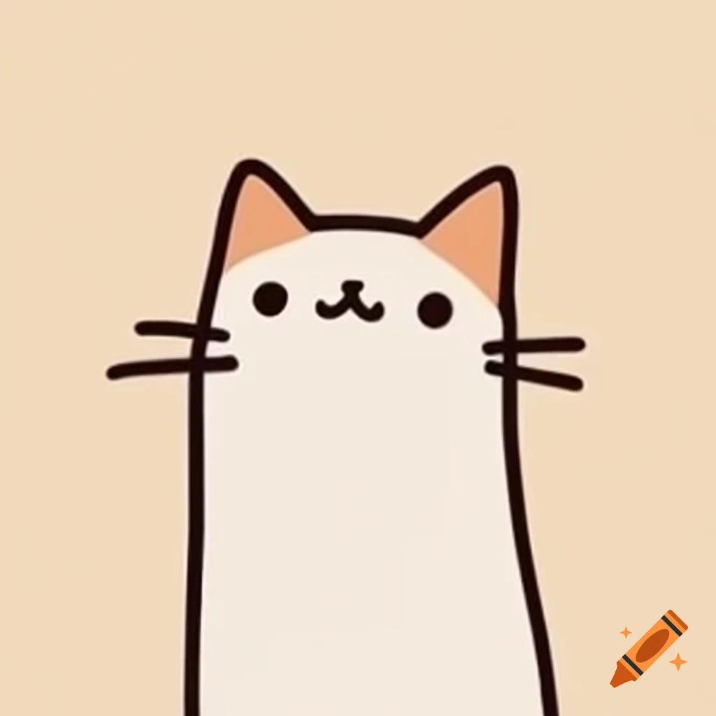 Faceless cat character on beige background on Craiyon
