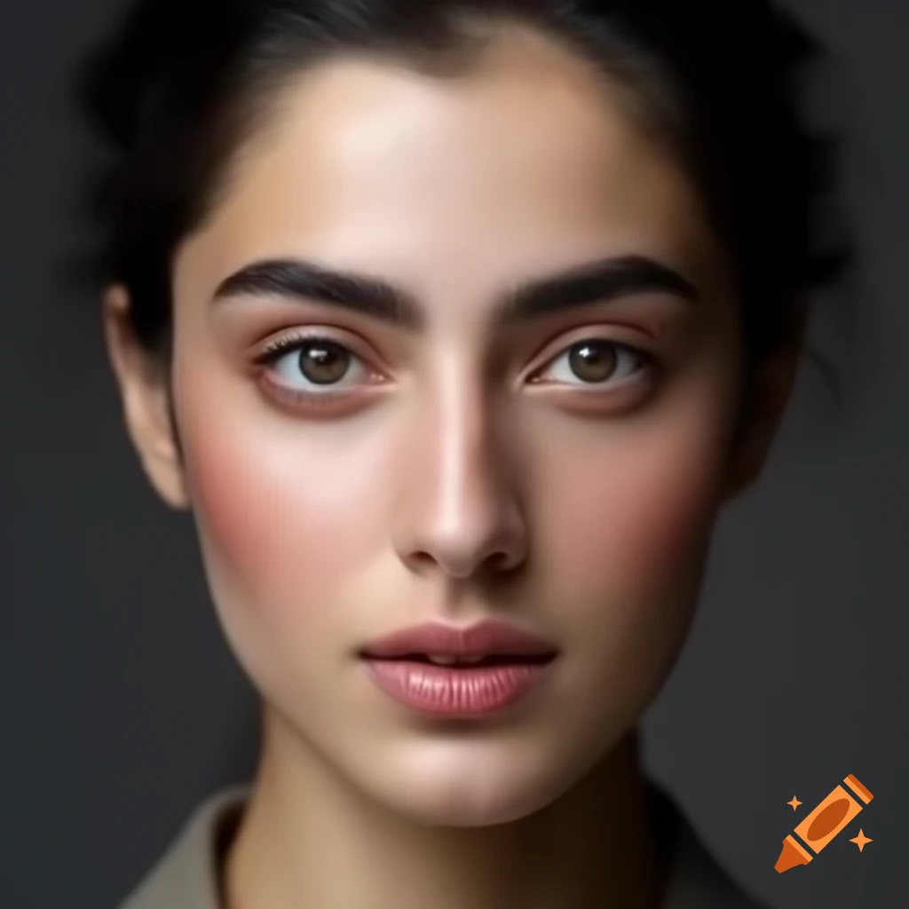 Portrait of a half-japanese, half-iranian woman with multi-ethnic ...