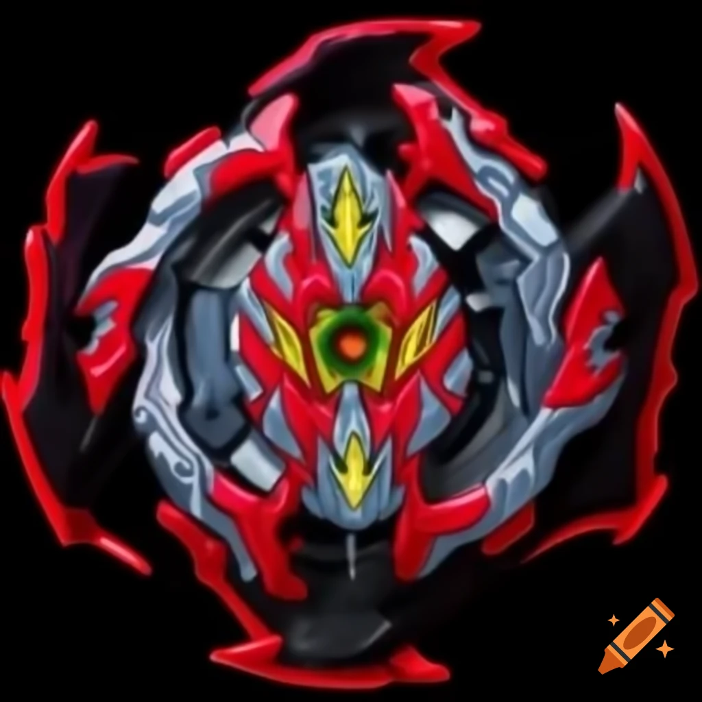 Abstract illustration of a Beyblade featuring a mystical eye with red ...