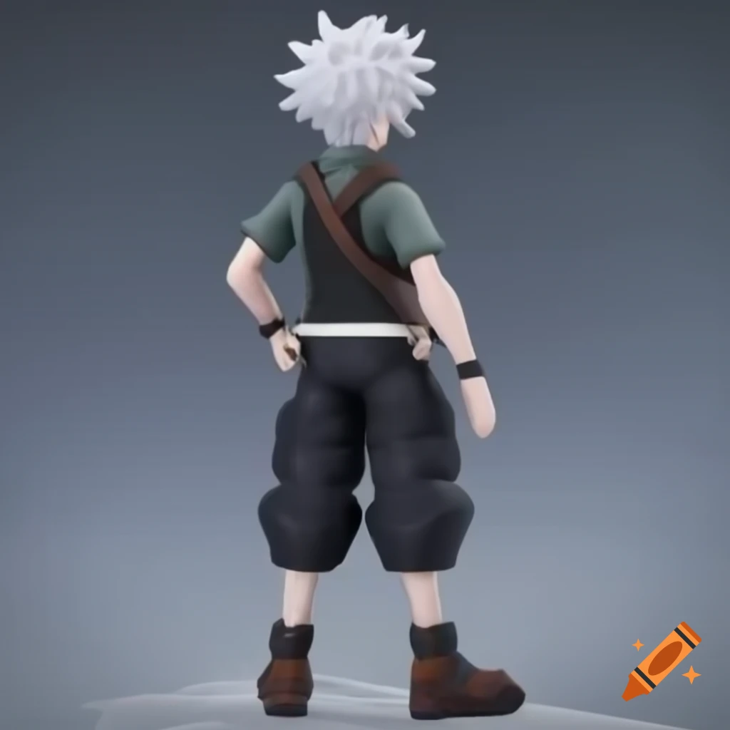Killua from Hunter x Hunter in adventure attire, full-body anime style ...