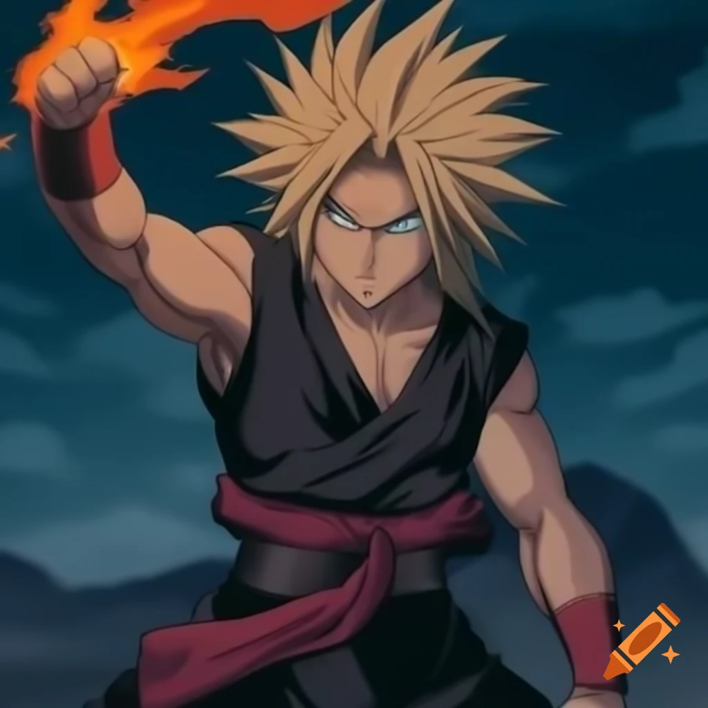 Yami from black clover in full body action pose on Craiyon