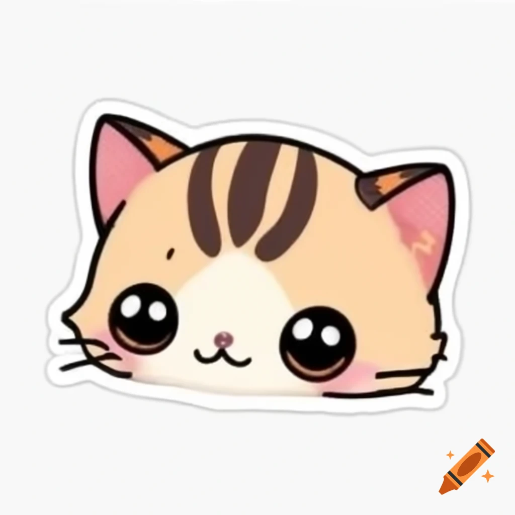 Cute cat sticker design on Craiyon