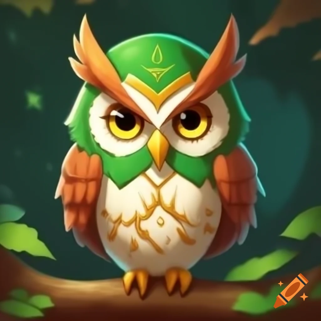 Stylized owl inspired by Zelda game series on Craiyon