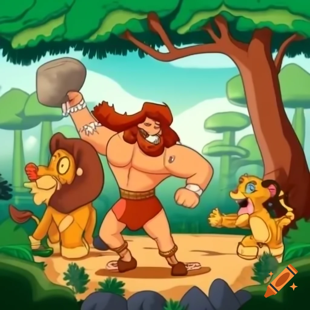Hercules dancing with katy perry in amazon rainforest, simba watching ...