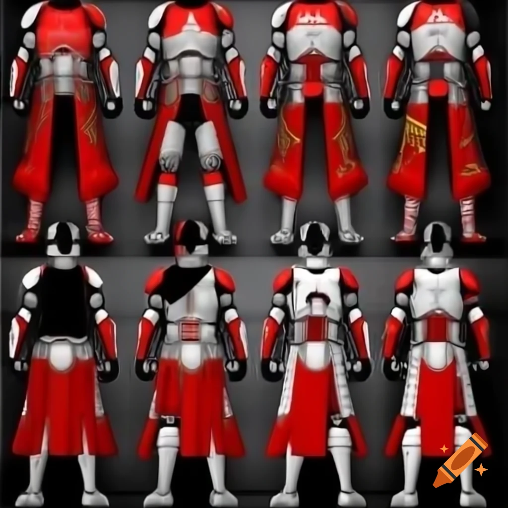 Chinese Triad armor designs for generation 2 clone trooper on Craiyon