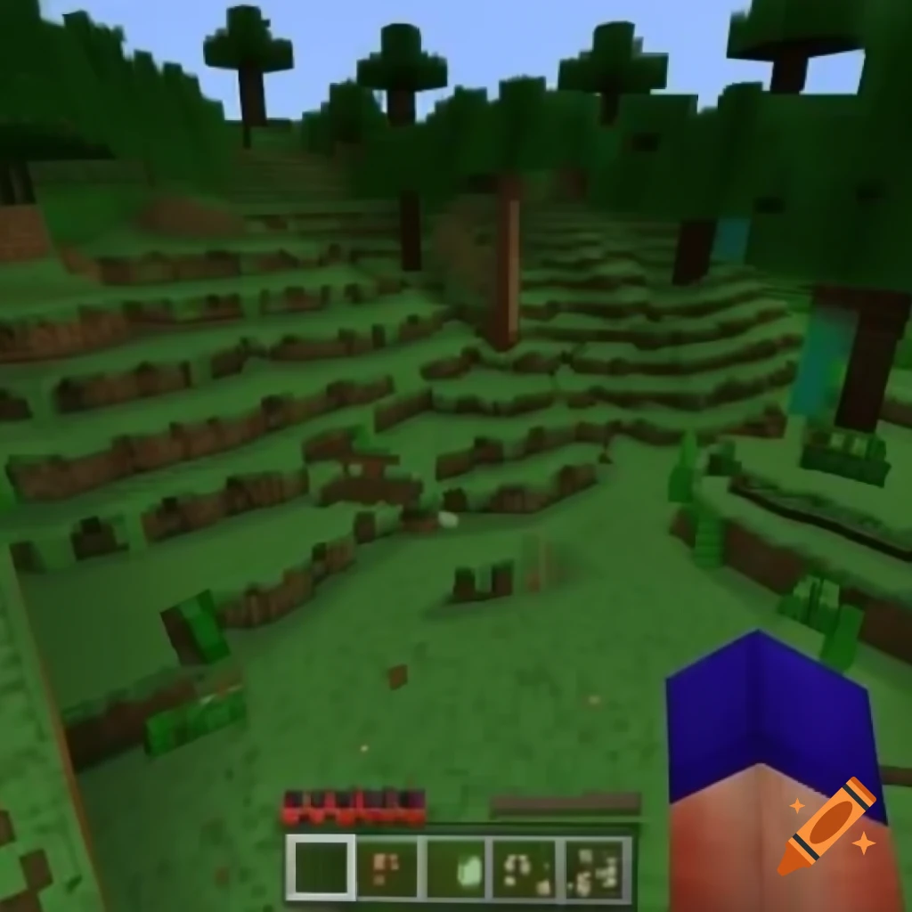 Minecraft landscape screen saver on Craiyon