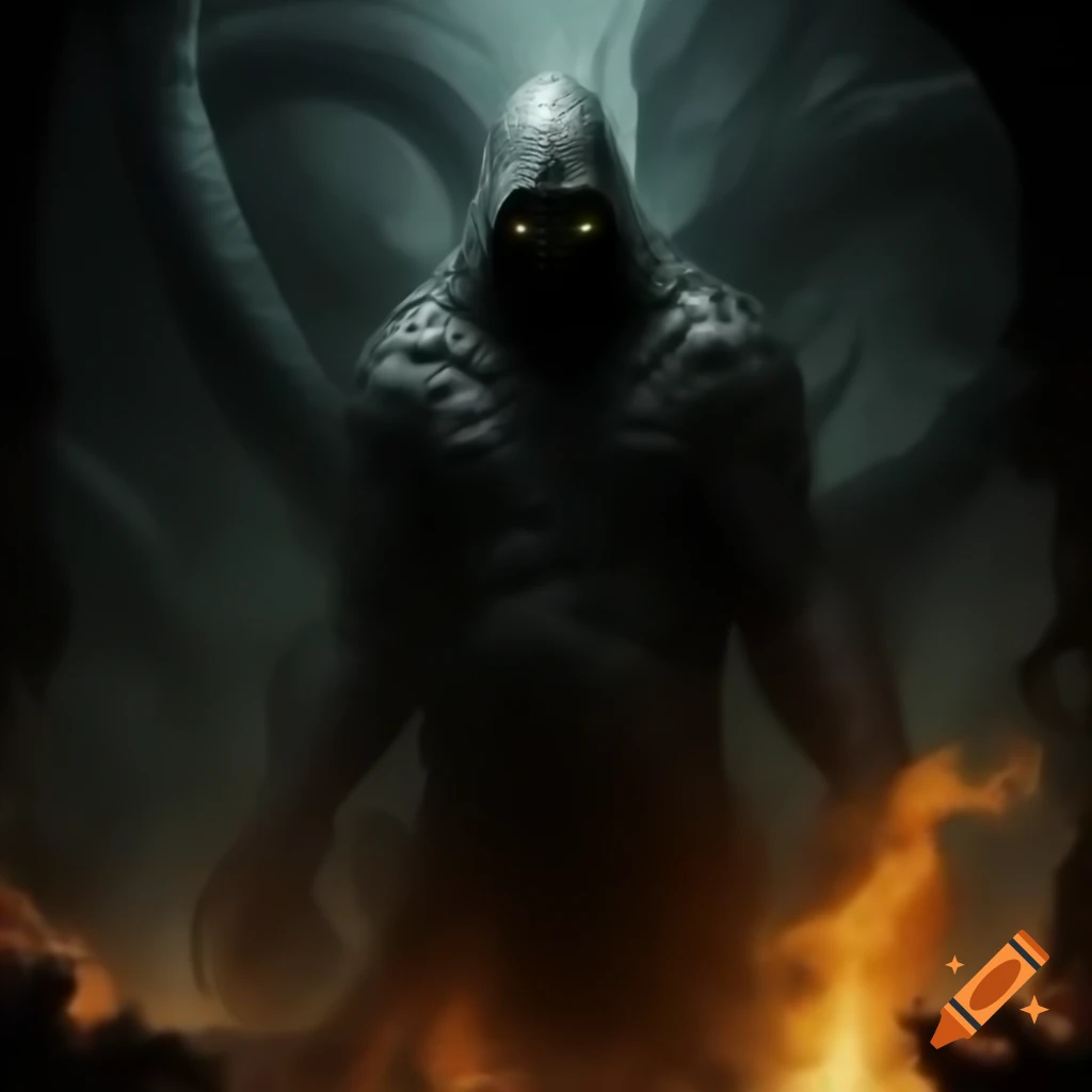 Massive evil shadow entity lurking on Craiyon