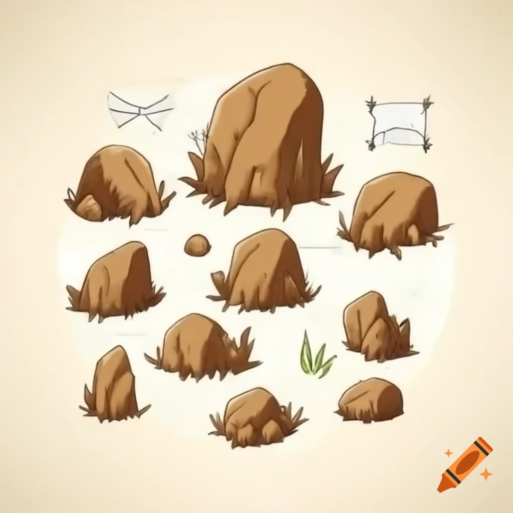 Sharp rocks illustrated on a pirate map on Craiyon