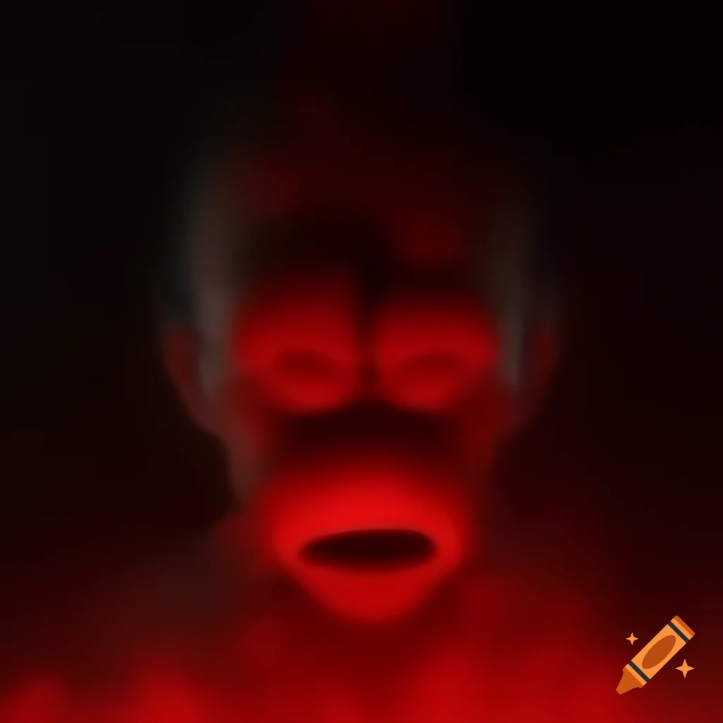 Exaggerated expression of an angry character in low-quality 3D ...